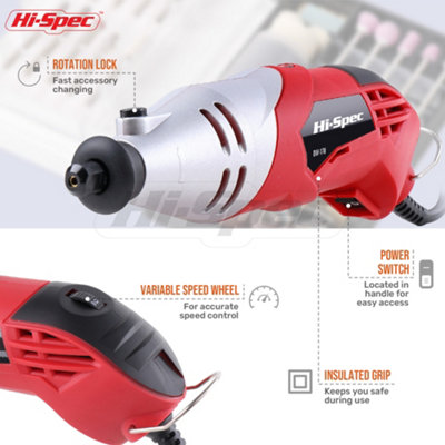 170W Advanced Rotary Tool Set 121 Pc 35000RPM With 6 Speed Settings by ...