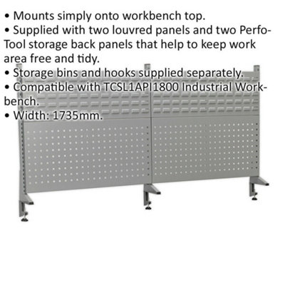 1735mm Back Panel Assembly - Suitable for ys02560 Steel Industrial ...