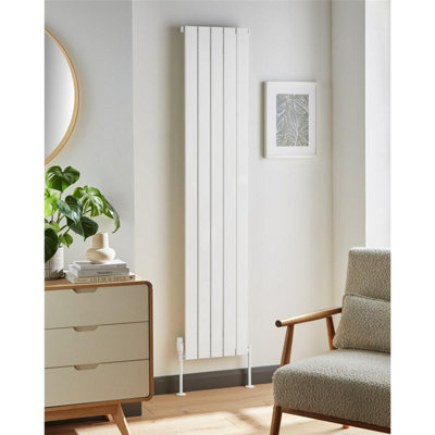 1775mm (H) x 588mm (W) - White Vertical Double Panel Vertical Aluminium ...