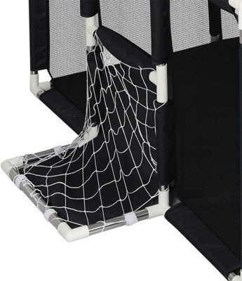 178x120cm Baby Playpen with Ocean Balls, Basketball Hoop, Soccer Nets ...