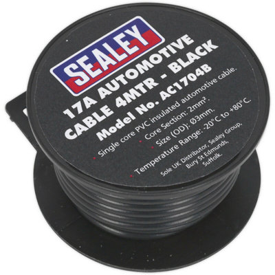 17A THICK WALL AUTOMOTIVE CABLE - 4M REEL - SINGLE CORE - PVC INSULATED ...