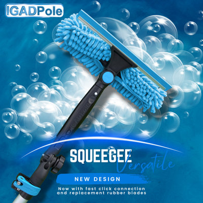 17ft Window Squeegee with Extension Pole, Window Cleaner Tool with 4 ...