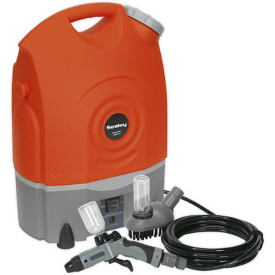 17L Rechargeable Pressure Washer 6m Hose Variable Nozzle Cordless