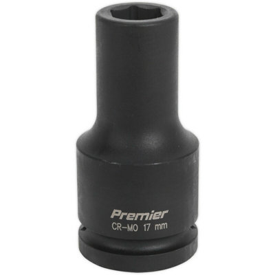 17mm Forged Deep Impact Socket - Durable Chromoly Wrench for Heavy-Duty Use