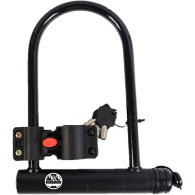 18.5 x 25cm Bicycle D Lock - Heavy Duty U Shape Cycling Bike Padlock ...