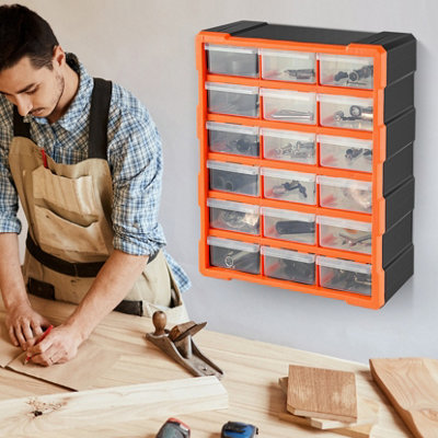 18-Drawer Plastic Drawer Storage Cabinet