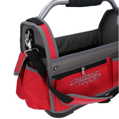 18 Inch Plumbers Tote Tool Storage Holder Carry Bag Solid Handle + Base