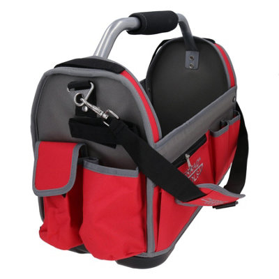 18 Inch Plumbers Tote Tool Storage Holder Carry Bag Solid Handle + Base