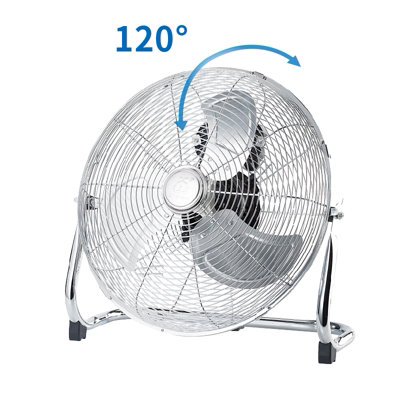 18 inch Silver 90W Floor Standing Cooling Fan | DIY at B&Q