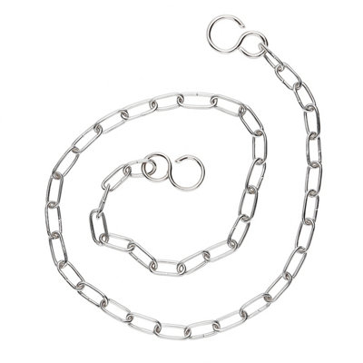 18" Open Link Chain with S-Hook - Chrome Plated Chain for Plugs, Baths ...