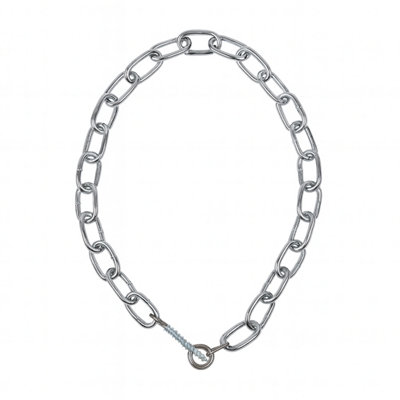 18" Oval Chain with Stay & Screw - Zinc-Plated Steel Chain for Basin or ...