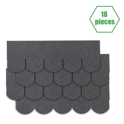 18 Pcs Asphalt Roofing Tiles, Bitumen Roofing Sheets, Shed Roof Tiles ...