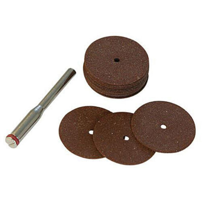 18 Piece 22mm Cutting Disc Kit 17 x Resin Discs & 1 x 3.1mm Mandrel ...