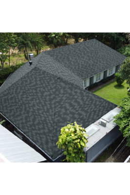 18-Piece Rectangular Asphalt Roof Shingles, Bitumen Garden Shed Roofing ...