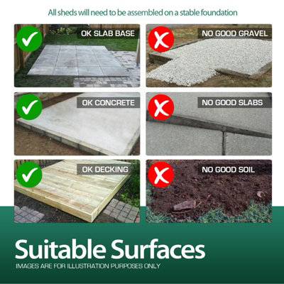 18 x 5 Feet Pent Security Shed - Single Door - Wood - L147 x W533 x H201 cm