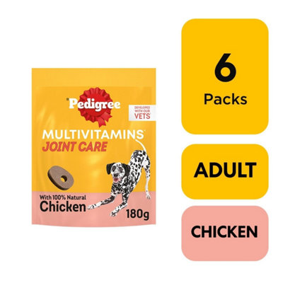 180 Pedigree Multivitamins Joint Care Soft Dog Chews Dog Treats (6 x 180g)