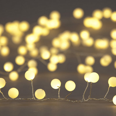 180 Warm White LED Copper Wire Berry Chaser Lights