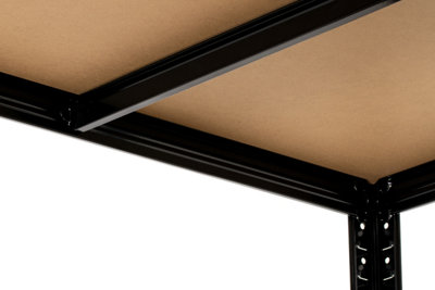 180 x 120 x 60cm - Black - 5 Tier Boltless Heavy Duty Garage Shelving ...