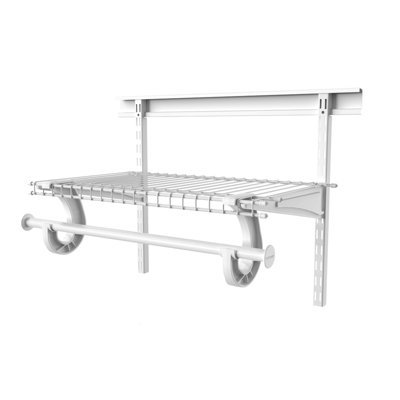 1800mm Wire Wardrobe System Shelving & Hanging Storage Closet Kit