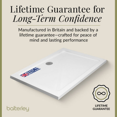 1800mm x 800mm - Premium Slimline Rectangular Shower Tray