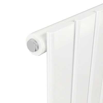1800x408mm Vertical Single Flat Panel Designer Radiator White