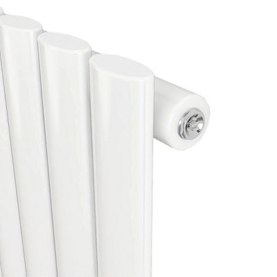 1800x472mm Vertical Single Oval Column Designer Radiator White