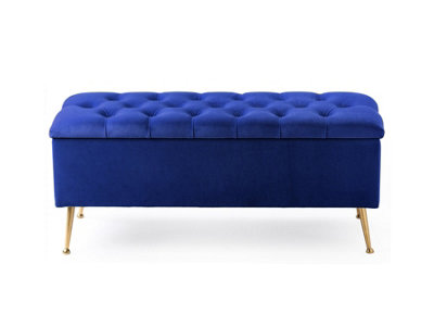 180cm French Chesterfield Upholstered Footstool - End of Bed Table ...