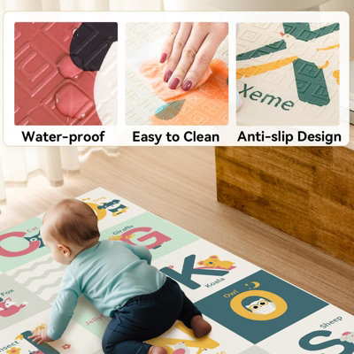 180cm x 160cm Playmat, Extra-Large&Thick Foldable Foam Baby Play Mat ...