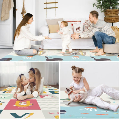 180cm x 200cm Playmat, Extra-Large&Thick Foldable Foam Baby Play Mat ...