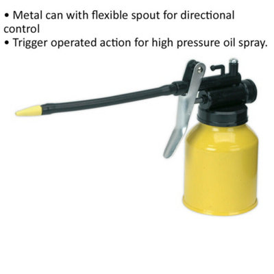180ml Metal Oil Can with Flexible Spout and High Pressure Trigger Spray ...