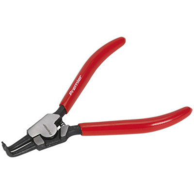 180MM BENT NOSE EXTERNAL CIRCLIP PLIERS - SPRING LOADED JAWS - NON-SLIP ...