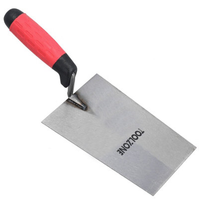 180mm Soft Grip Bucket trowel For Plastering Rendering Brick Block Work ...