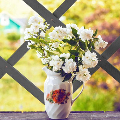 180x60cm Expanding Grey Wooden Trellis Climbing Plants Fence Panel ...