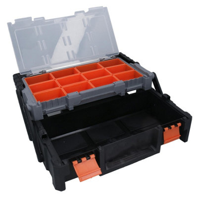 18in Cantilever Style Toolbox Tool Box Storage Container Organiser ...