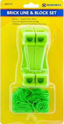 Buy 18M Brick Line And Block Set Brick Laying Builders Diy Hand Tool ...