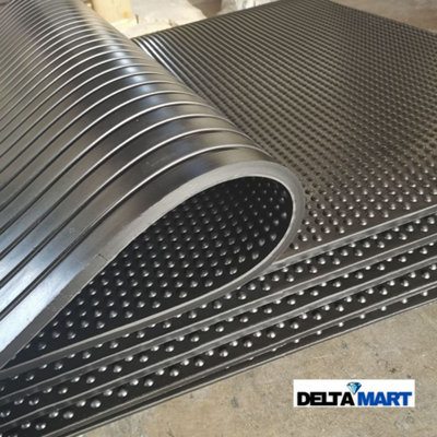 18mm Bubble Rubber Stable Mats 6ft x 4ft HeavyDuty Non Slip Flooring ...