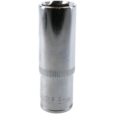 18mm Double Deep 78mm Socket 1/2" Drive Metric 6 Point Chrome Vanadium ...