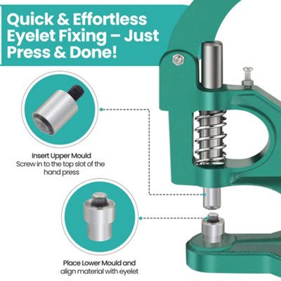 18mm Eyelets Grommets Fixing Dies Set for Green Machine Hand Press ...