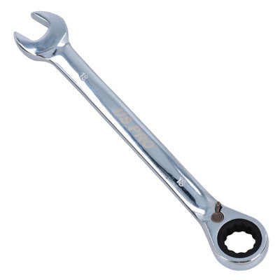 18mm Reversible Cranked Offset Ratchet Combination Spanner Wrench 72 ...