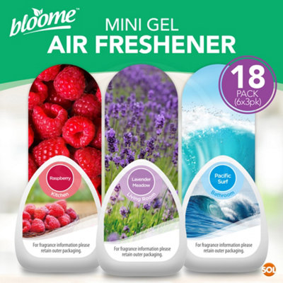 18pk Mini Gel Air Fresheners For Home , Multipack Bathroom Air Freshener