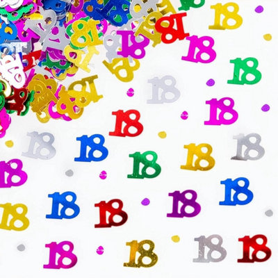 18th Birthday Confetti Multicolour 4 pack x 14 grams birthday ...