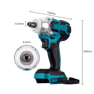 18V Compatible Cordless Impact Wrench half inch 520Nm Brushless ...