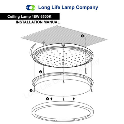 18w LED Bulkhead Ceiling Light Mounted Round Dome 6500k Cool White