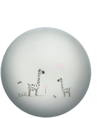 18W LED Round Ceiling Light 6500K,1950 Lumen,Giraffe Print | DIY at B&Q