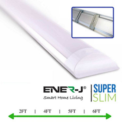 18W Prismatic LED Tube Batten complete fitting 0.6m, 1440 lumens, 4000K ...