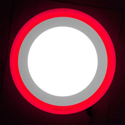 18w Recessed Ceiling LED Round Panel Red