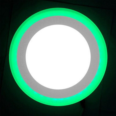 18W RECESSED CEILING LED ROUND RING PANEL GREEN