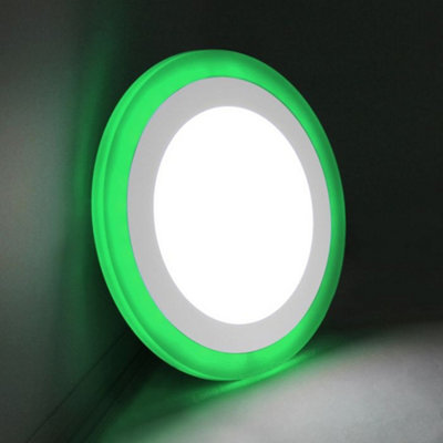 18W RECESSED CEILING LED ROUND RING PANEL GREEN