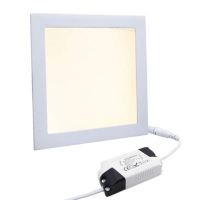 18w Recessed Ceiling LED Square Panel 2700K Warm White
