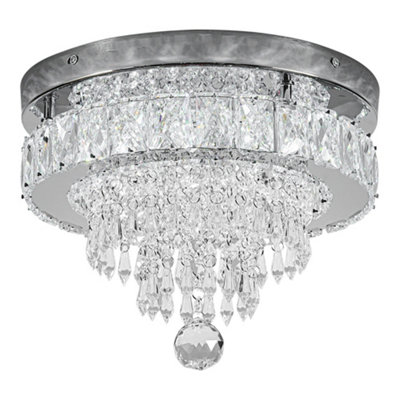 18W Round Crystal LED Ceiling Light Cool White Light 30cm Dia